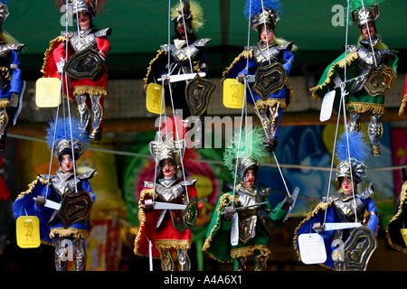 Puppet figures of Sicilian Knights on sale at the Roman amphitheatre in ...