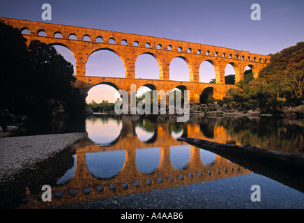 France Provence Pont du Gard roman bridge Stock Photo - Alamy