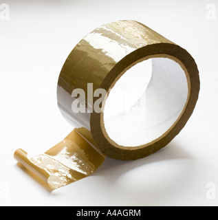 Brown parcel tape studio cutout Stock Photo - Alamy