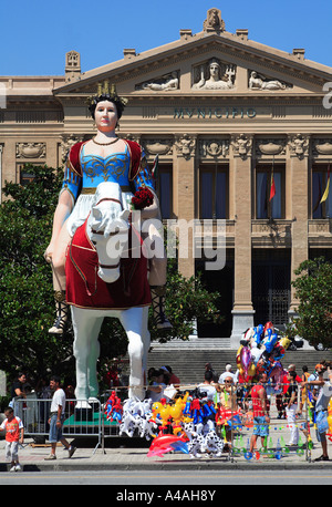 Mata e Grifone statue Vara feast Messina Sicily Italy Stock Photo - Alamy