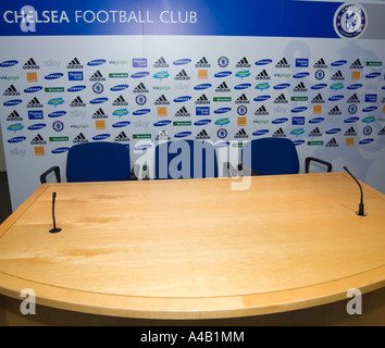 Press room, Chelsea Football Club, Stamford Bridge, Chelsea, London ...