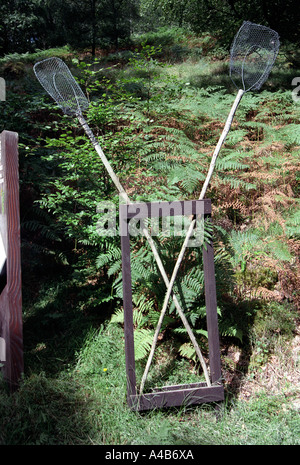Fire beaters in Forestry Commission forest, Scotland Stock Photo - Alamy