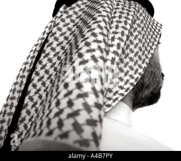 Saudi Arabia Old Man With Moustache Wearing Glasses Stock Photo - Alamy