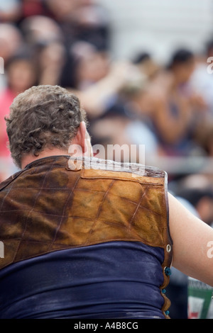 Male harrijasotzaileak (stone lifting) competitor lifting 195 kilo ...