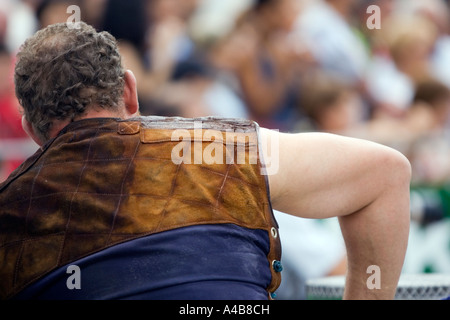 Male harrijasotzaileak (stone lifting) competitor lifting 260 kilo ...
