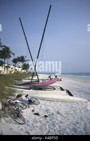 Naples Florida beach scene coastal shoreline beaches umbrella Stock ...