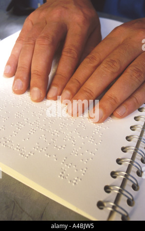 The blind people are learning with braille method in their home for ...