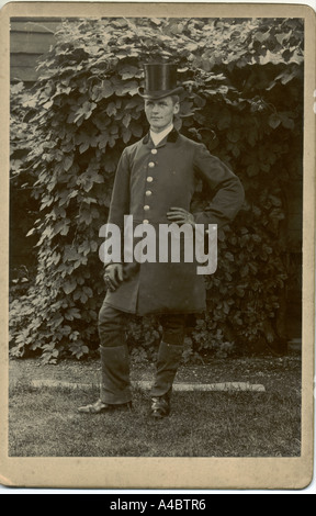 Coachman, circa 1890, cabinet photograph Stock Photo - Alamy