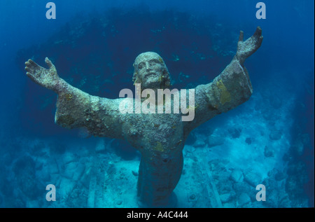 Christ of the Abyss statue off Key Largo coast, Florida, USA Stock ...