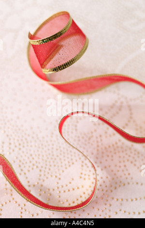 Sheer Red Ribbon Curl Stock Photo - Alamy