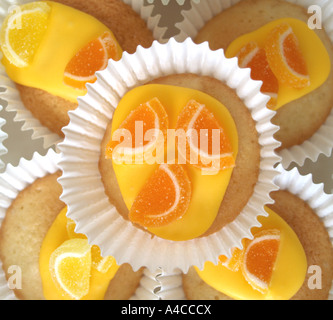 Cup of tea with oranges and lemons top view Stock Photo - Alamy