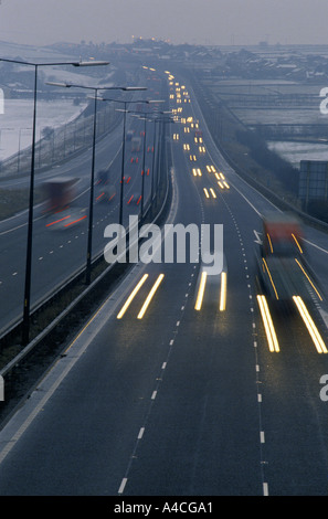 the m62 motorway from liverpool the humber is exposed and driving ...
