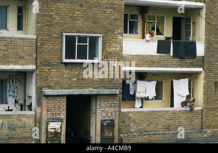 "Two flats in this run down housing estate in Liverpool, England are ...