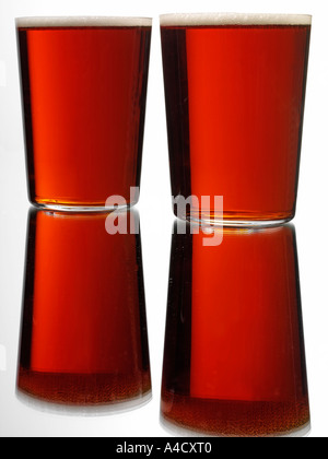 TWO PINTS OF ALE Stock Photo - Alamy