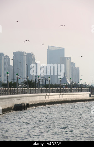 Modern skyscrapers along the corniche, Abu Dhabi Stock Photo - Alamy
