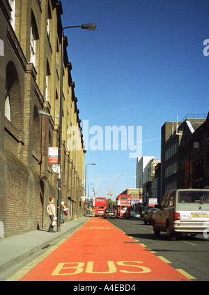 Typical Bus Stop and Red Bus Lane London England Great Britain Stock ...