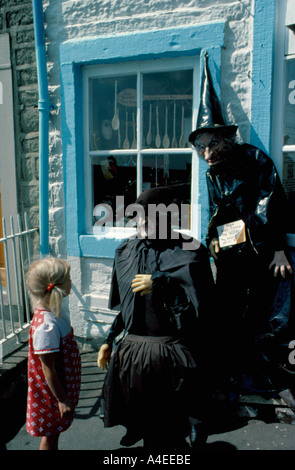 Pendle Witches outside the "Witches Galore" shop, Newchurch-in-Pendle ...