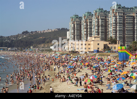 Packed beach at Vina Viña del Mar Chile s premier beach resort near ...