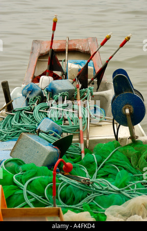 fishing boat moored in the Harbor Stock Photo - Alamy