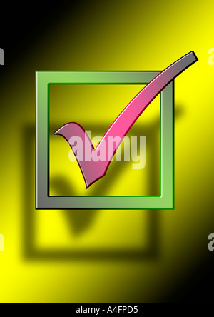 abgehakt checked off Stock Photo - Alamy