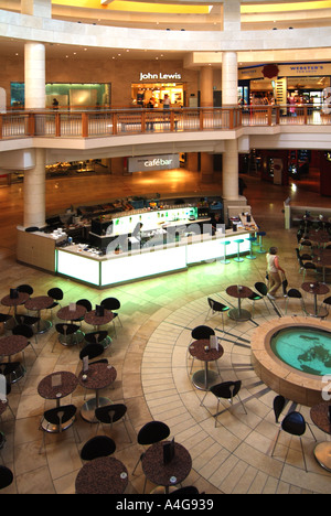 The interior inside of the Bluewater Shopping centre mall in Kent in ...