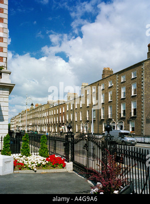 Georgian terraced red brick houses in Abbey Square in Cheste in Spring ...