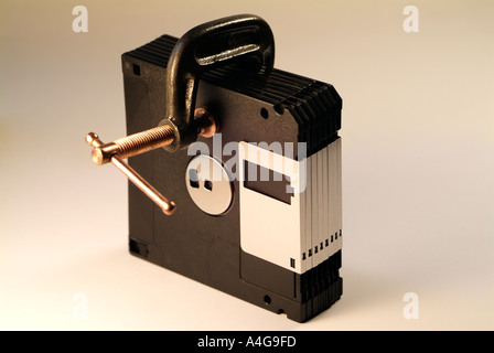 Data Compression and Storage Concept Showing Computer Floppy Disks ...