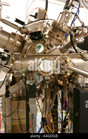 Molecular beam epitaxy system, used for semiconductor research, at the ...