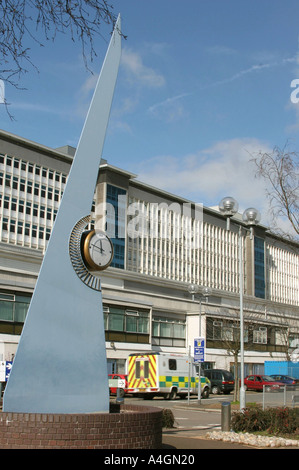 Entrance, University Hospital of Wales, Heath Park. Cardiff. October ...