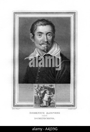 Portrait of Domenichino, Italian Baroque painter of the Bolognese ...