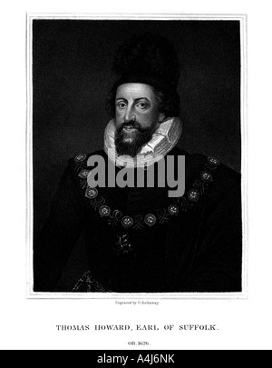 Thomas Howard, 1st Earl of Suffolk, 1561-1626. Lord Chamberlain, Lord ...