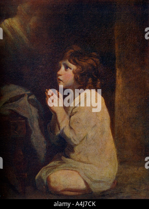 Sir Joshua Reynolds, The Infant Samuel at Prayer, painting, 1776 Stock ...