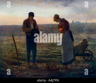 'The Angelus', 1857-1859. Artist: Jean Francois Millet Stock Photo - Alamy