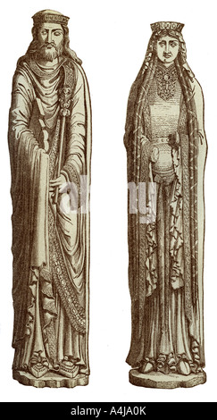 Clovis I, King of the Franks and Queen Clotilda Stock Photo - Alamy