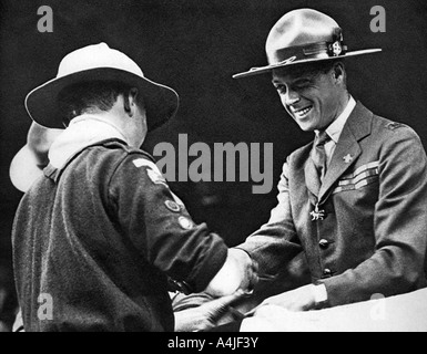 The Prince of Wales with the Welsh scouts, 1926. Artist: Unknown Stock ...