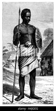 Weapons of the Malagasy people of Madagascar, men with bow, arrow ...