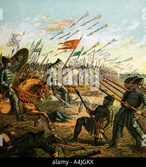 The Battle of Hastings 1066 19th Century Illustration Stock Photo ...