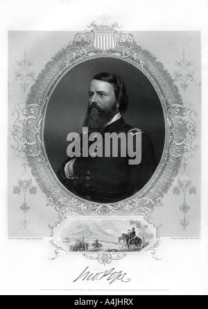 Portrait of General John Pope, commander of the National land forces on ...