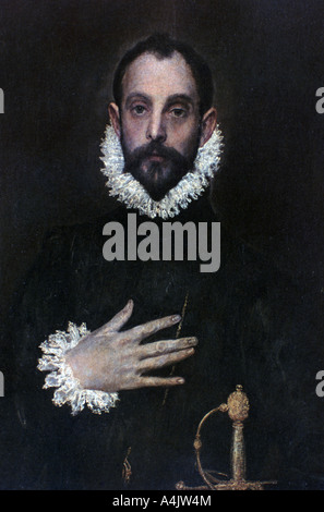 A Nobleman with his Hand on his Chest', c1577-1584. Artist: El Greco ...
