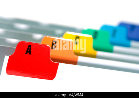 Office index card tabs Stock Photo - Alamy