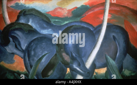 Blue Horses', 1911, by German artist Marc Franz Stock Photo - Alamy