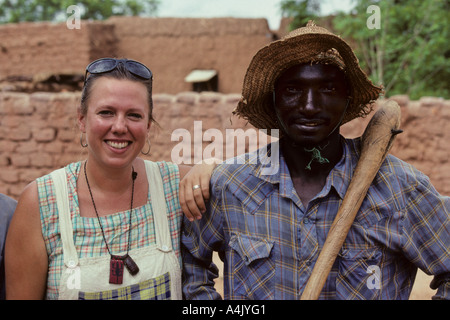 Niger. Peace Corps Volunteer and Hausa Neighbors Stock Photo - Alamy