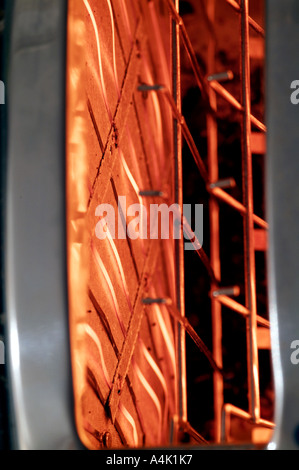 red hot elements of a toaster Stock Photo - Alamy