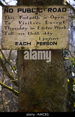 Old Sign Lathkill Dale Peak District Derbyshire UK Stock Photo - Alamy