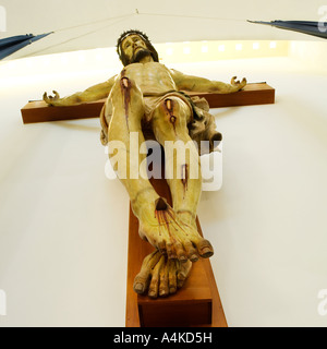 Jesus on the cross the crucifixion torso and leg detail Stock Photo ...