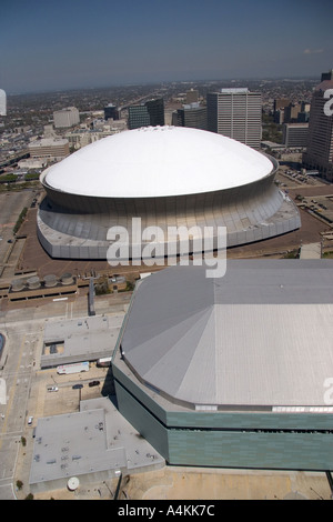 Aerial of the Superdome and New Orleans Arena Stock Photo - Alamy