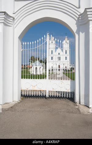 Gate and Aglona Basilica Latgalia Latvia Stock Photo - Alamy