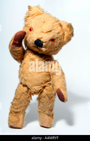 Old scruffy cute teddy bear soft toy Stock Photo - Alamy