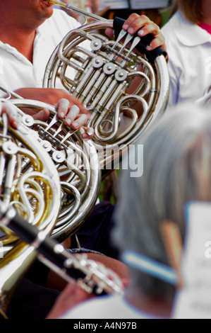French horn section Stock Photo - Alamy