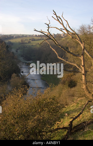 Lathkill Dale, view towards Over Haddon, Peak District National Park ...